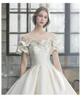 China Wedding Dress Hot Selling Embroidery Satin Bridal Dress Evening Party Mermaid Frock Bridesmaid Gowns Vestido De Noiva Customized for sale