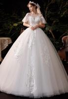 China Wedding Dress Western Hot Selling Embroidery Lace Bridal Dress Evening Party Mermaid Frock Bridesmaid Gowns Vestido De Noiva for sale