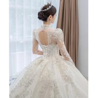 China Customized OEM High Quality Wedding Dress Bridal Dress Lace Hand-Made Dress for sale