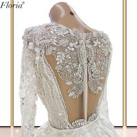 China Customized Bridal Dress Lace Wedding Dress Bride Gowns Trailing Vestido De Noiva Detachable for sale