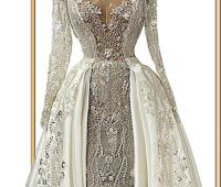 China Customized Bridal Dress Lace Wedding Dress Bride Gowns Trailing Vestido De Noiva Detachable for sale