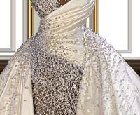 China OEM High Quality Wedding Dress Bridal Dress Customized Elegant Party Gown for sale