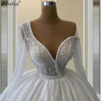 China OEM High Quality Wedding Dress Bridal Dress Customized Pearl and Stone Party Gown for sale