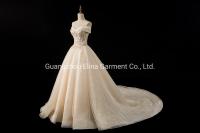 China Hot Selling Bridal Dress 2021 Lace Sequined Wedding Dress Bride Gowns Plus Size Trailing or Column Vestido De Noiva for sale