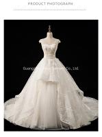 China Hot Selling Bridal Dress 2021 Sequined Lace Fluffy Wedding Dress Bride Gowns Plus Size Trailing or Column Vestido De Noiva for sale