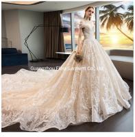 China Hot Selling Bridal Dress Lace Wedding Dress Bride Gowns Trailing Vestido De Noiva 3 Colors for sale