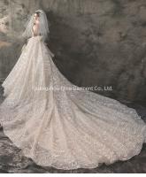 China 2021 Western Strapless Hot Selling Bridal Dress Lace Wedding Dress Bride Gowns Trailing Vestido De Noiva for sale