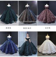 China 2021 Western Hot Selling Sparkles Fluffy Bridal Dress 2021 Evening Party Frock Bride Gowns Plus Size Vestido De Noiva for sale