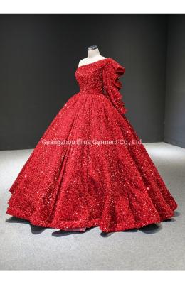 China 2021 Western Hot Selling Sparkles Bridal Dress Evening Party Frock Bridesmaid Gowns Plus Size Vestido De Noiva for sale