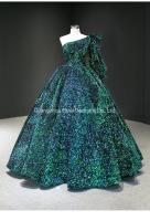 China 2021 Western Hot Selling Sparkles Bridal Dress Evening Party Frock Bridesmaid Gowns Plus Size Vestido De Noiva for sale