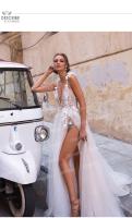 China 2021 Western Hot Selling Sex Bridal Dress Evening Party Frock Boho Embroidery Dress Vestido De Noiva for sale