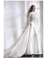 China 2021 Western Hot Selling Embroidery Add Satin Bridal Dress Evening Party Frock Bridesmaid Gowns Plus Size Vestido De Noiva for sale