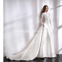 China 2021 Western Hot Selling Embroidery Add Satin Bridal Dress Evening Party Frock Bridesmaid Gowns Plus Size Vestido De Noiva for sale