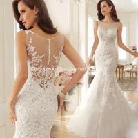 China 2021 Western Hot Selling Embroidery Lace Bridal Dress Evening Party Mermaid Frock Bridesmaid Gowns Plus Size Vestido De Noiva for sale