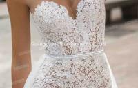 China 2021 Western Hot Selling Embroidery Lace Bridal Dress Mermaid Bridesmaid Gowns Plus Size Vestido De Noiva for sale