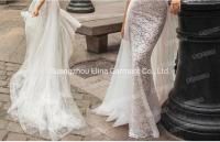 China 2021 Western Hot Selling Embroidery Lace Bridal Dress Mermaid Bridesmaid Gowns Plus Size Vestido De Noiva for sale
