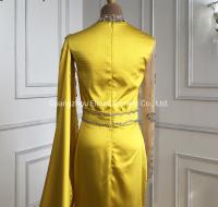 China 2021 New Western Hot Selling Sequined Sex Beading Ball Dress Satin Evening Party Frock Bridesmaid Gowns Plus Size for sale