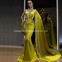 China 2021 New Western Hot Selling Sequined Sex Beading Ball Dress Satin Evening Party Frock Bridesmaid Gowns Plus Size for sale