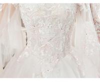 China Western Strapless Hot Selling Bridal Dress Lace Wedding Dress Bride Gowns Trailing Vestido De Noiva New for sale