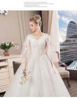 China Western Strapless Hot Selling Bridal Dress Lace Wedding Dress Bride Gowns Trailing Vestido De Noiva New for sale