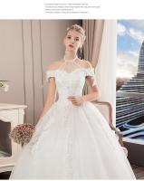 China 2021 New Western Strapless Hot Selling Bridal Dress Lace Wedding Dress Bride Gowns Trailing Vestido De Noiva for sale