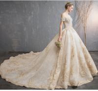 China 2021 New Western Strapless Bridal Dress Lace Wedding Dress Bride Gowns Trailing Vestido De Noiva for sale