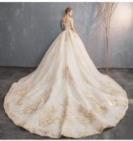 China 2021 New Western Strapless Bridal Dress Lace Wedding Dress Bride Gowns Trailing Vestido De Noiva for sale