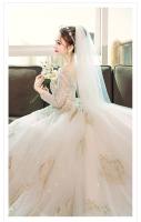 China 2022 Western Strapless Hot Bridal Dress Lace Wedding Dress Bride Gowns Trailing Vestido De Noiva for sale