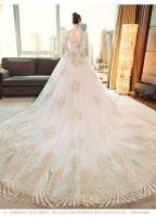 China 2022 Western Strapless Hot Bridal Dress Lace Wedding Dress Bride Gowns Trailing Vestido De Noiva for sale