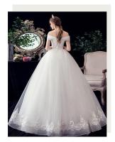 China 2021 New Western Strapless Hot Bridal Dress Lace Wedding Dress Bride Gowns Trailing Vestido De Noiva for sale