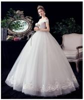 China 2021 New Western Strapless Hot Bridal Dress Lace Wedding Dress Bride Gowns Trailing Vestido De Noiva for sale
