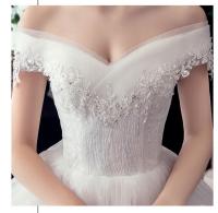 China 2021 New Western Strapless Hot Bridal Dress Lace Wedding Dress Bride Gowns Trailing Vestido De Noiva for sale