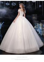 China 2021 Western Strapless New Hot Selling Bridal Dress Lace Wedding Dress Bride Gowns Trailing Vestido De Noiva for sale