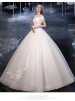China 2021 Western Strapless New Hot Selling Bridal Dress Lace Wedding Dress Bride Gowns Trailing Vestido De Noiva for sale