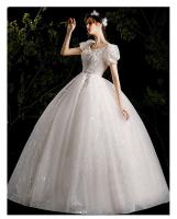 China 2021 Western Strapless New Hot Bridal Dress Lace Wedding Dress Bride Gowns Trailing Vestido De Noiva for sale