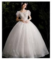 China 2021 Western Strapless New Hot Bridal Dress Lace Wedding Dress Bride Gowns Trailing Vestido De Noiva for sale