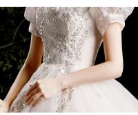 China 2021 Western Strapless New Hot Bridal Dress Lace Wedding Dress Bride Gowns Trailing Vestido De Noiva for sale