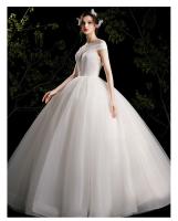 China 2021 New Hot Western Strapless Bridal Dress Lace Wedding Dress Bride Gowns Trailing Vestido De Noiva for sale
