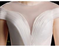 China 2021 New Hot Western Strapless Bridal Dress Lace Wedding Dress Bride Gowns Trailing Vestido De Noiva for sale