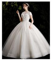 China 2021 New Selling Western Strapless Bridal Dress Lace Wedding Dress Bride Gowns Trailing Vestido De Noiva for sale