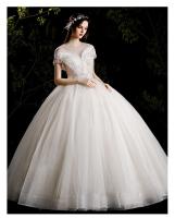 China 2021 New Selling Western Strapless Bridal Dress Lace Wedding Dress Bride Gowns Trailing Vestido De Noiva for sale