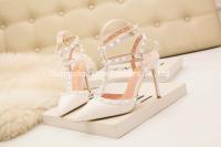China European New Fashion Style Stiletto Heels Sexy Unique Pointed Rivet Women High Heel Shoes Pumps Bride Shoes for sale