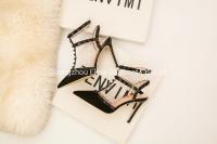 China European New Fashion Style Stiletto Heels Sexy Unique Pointed Rivet Women High Heel Shoes Pumps Bride Shoes for sale