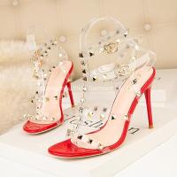 China 2021 European New Fashion Style Stiletto Heels Sexy Unique Rivet Women High Heel Shoes Pumps Bride Shoes for sale