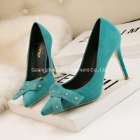 China 2021 New European Fashion Style Stiletto Heels Sexy Unique Pointed Rivet Women High Heel Shoes Pumps Bride Shoes Party Shoes for sale