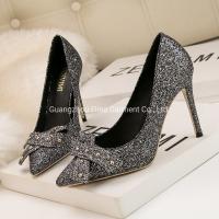 China 2021 New European Fashion Style Stiletto Heels Sexy Unique Pointed Rivet Women High Heel Shoes Pumps Bride Shoes Party Shoes for sale
