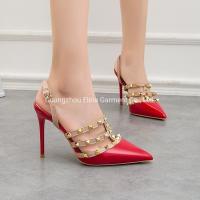 China 2021 Hot Selling Fashion Style Stiletto Heels Sexy Unique Women Pointed Toe High Heels Bride High Heels Painted Heels for sale