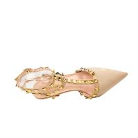 China 2021 Hot Selling Fashion Style Stiletto Heels Sexy Unique Rivet Women Sandal High Heels Pointed Toe Bride High Heels for sale