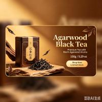 China 150g Premium Agarwood Black Tea, Organic Oud Infused Fermented Tea, Soothing Sleep Support Herbal Tea for sale