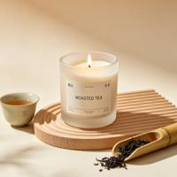 China Roasted Tea Scented Soy Wax Candle Natural Wick Home Fragrance Decor Gift for sale